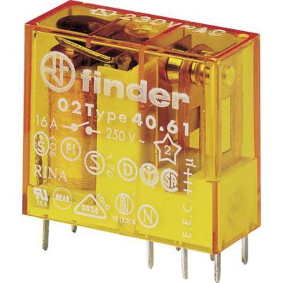 Relais pour circuits imprimés 230 V AC 16 A Finder 40.61.8.230.4300