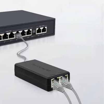 Repeater POE 1x IN 2x OUT - Extendeur Gigabit 100M, IEEE802.3af/at 30W ...