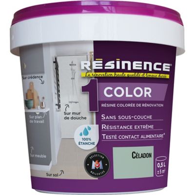Résine multisupports Résinence Color satin Celadon 500ml