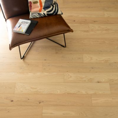 Revêtement de sol plaqué chêne finition verni coloris naturel ep 10mm