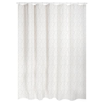 Rideau de douche L.180 x H.200 cm blanc effet perlé en polyester Spirella