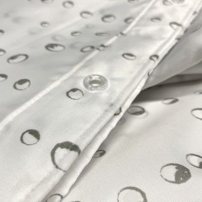 Rideau de douche L.180 x H.200 cm blanc effet perlé en polyester Spirella