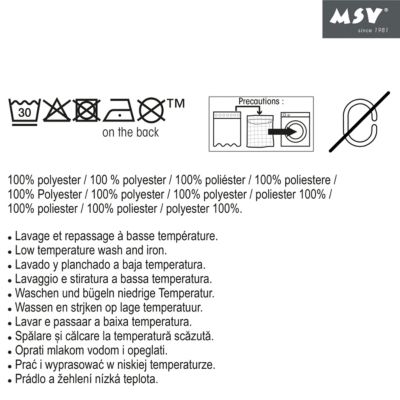 Rideau de douche L.180 x H.200 cm blanc en polyester Msv