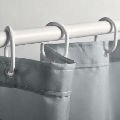 Rideau de douche L.180 x H.200 cm gris en polyester Spirella