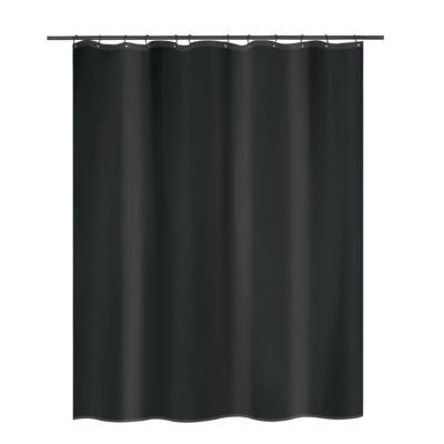 Rideau de douche L.180 x H.200 cm noir en polyester Msv