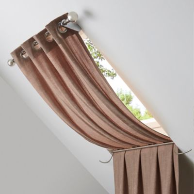 Rideau GoodHome Pahea marron l.135 x H.260 cm