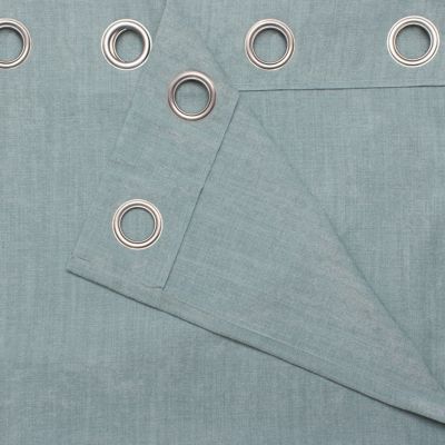 Rideau GoodHome Pahea vert d'eau l.135 x H.260 cm