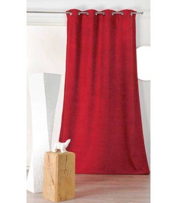 Rideau isolant et phonique velours rouge - 140x250cm - Rouge | Castorama