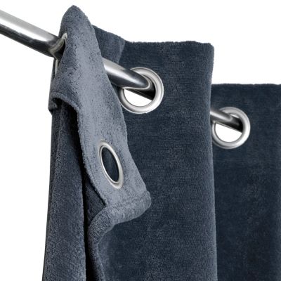 Rideau occultant GoodHome Cather bleu marine H. 260 x l.140 cm
