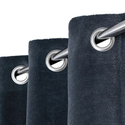 Rideau occultant GoodHome Cather bleu marine H. 260 x l.140 cm | Castorama