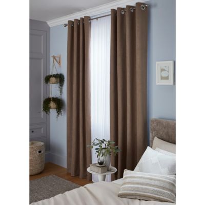 Rideau occultant GoodHome Pahea marron l.135 x H.260 cm | Castorama