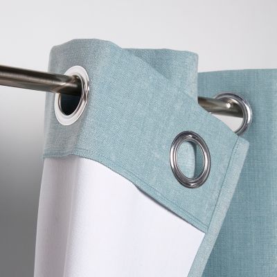 Rideau occultant GoodHome Pahea vert bleu l.135 x H.260 cm | Castorama
