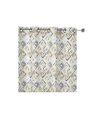 Rideau occultant motif losange - 145x260cm - Jaune | Castorama