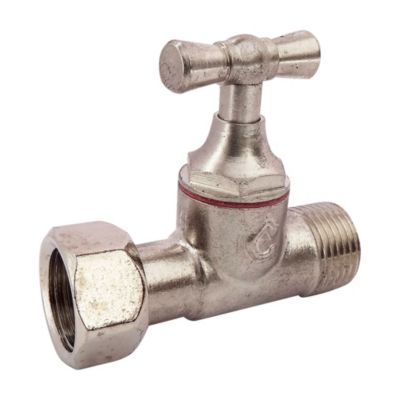 Robinet de WC droit nickelé brut M12/17 - Ecrou Prisonnier 12/17 ...