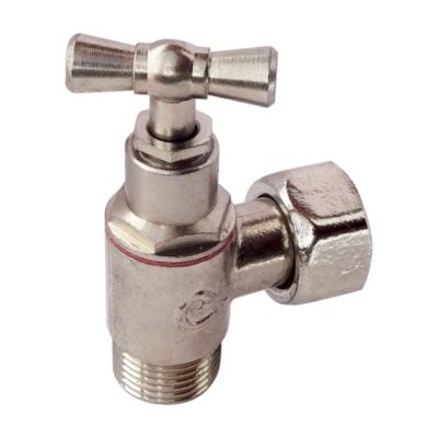 Robinet de WC équerre laiton nickelé M12/17 - Ecrou Prisonnier 12/17 ...