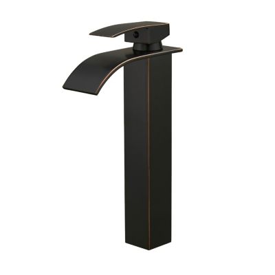Robinet mitigeur haut TIBRE XL bec cascade noir brossé - Saniverre