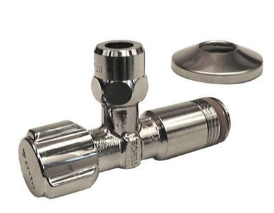 Robinet shell equerre avec rosace 3/8 pour machine à laver | Castorama