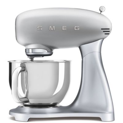 Robot patissier SMEG Gris métal 800W 4.8L 10 vitesses Accessoires ...
