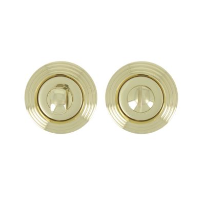 Rosace de poignée de porte rond à visser grenelle Chrisligne poli verni ...