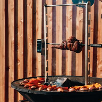 Rôtissoire pour brasero argent Oyat L.12,5 cm