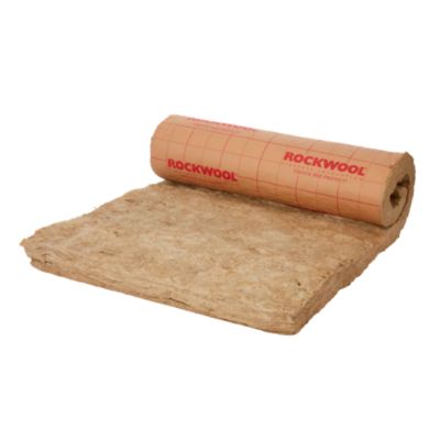 Rouleau laine de roche Rockwool Roulrock kraft - 1,2 x 5 m ép.100 mm (vendu au rouleau)