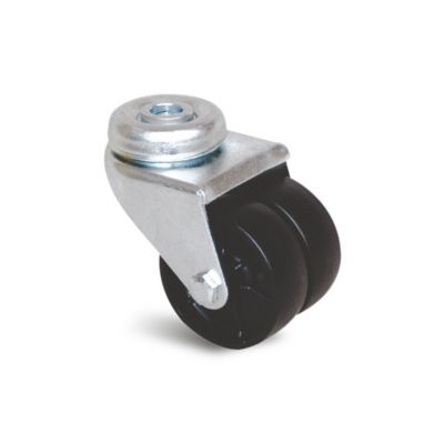 Roulette double pivotante 50 mm GUITEL HERVIEU avec frein œillet 10 mm ...