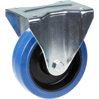 Roulette fixe de 160 mm avec bande élastique bleue sur une roue ...