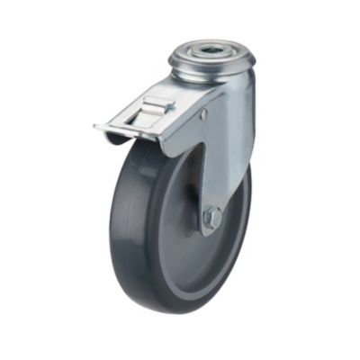 Roulette pivotante avec frein ø100 mm, oeil, charge max 70kg | Castorama