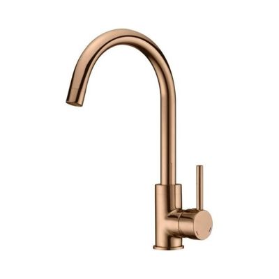 ROUSSEAU Robinet mitigeur de cuisine Koben - Sans douchette - Or rose