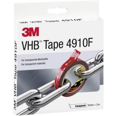 Ruban adhésif double-face 3M VHB 4910F transparent 3 m x 19 mm 4910F193