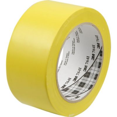 Ruban adhésif PVC 764i 3M jaune 33 m x 50 mm, adhésif résine caoutchouc ...