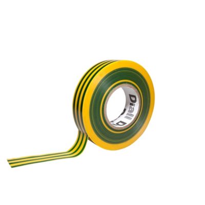 Ruban d'isolation électrique 19 mm x 33 m vert et jaune