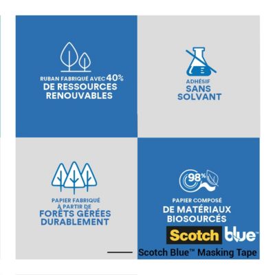 Ruban de Masquage premium Finitions Parfaites ScotchBlue™ 2093 Bleu 24 ...