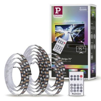 Ruban LED TV 75" 3,1 m RVB USB avec télécommande infrarouge et dimmer