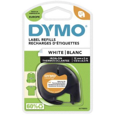 Ruban transfert textile 12 mm x 2 m, texte noir sur fond blanc ...