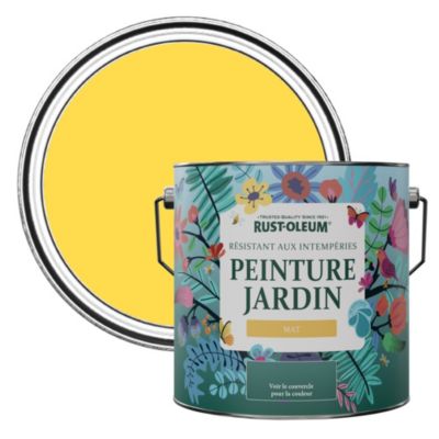 Rust-Oleum Peinture Jaune pour Jardin et terrasse, Finition Mate ...