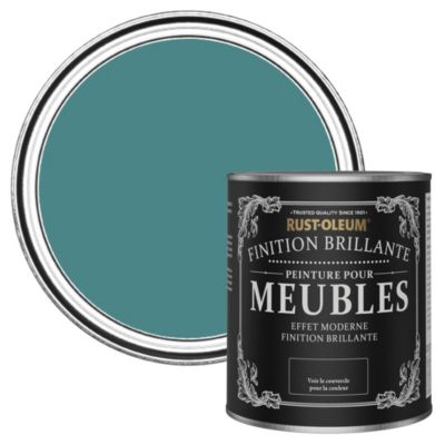 Rust-Oleum Peinture pour Meubles, Finition Brillante - Plume de Paon 750ml