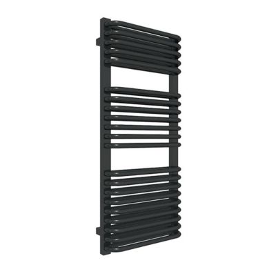 Sèche-serviette eau chaude noir de 1260mm de haut et 640mm de large ...