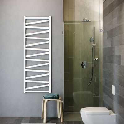 Sèche-serviette électrique blanc - (HxL) 750x400mm - 200 Watt - 200 ...