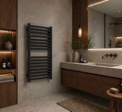 Sèche-serviette électrique noir - (HxL) 1140x300mm - 400 Watts - 400 ...