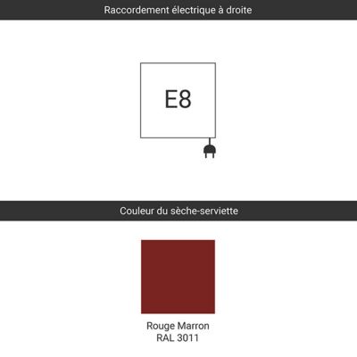 Sèche-serviette électrique rouge - (HxL) 900x600 mm - 400 (Watts) - 400 ...