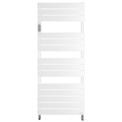 Sèche-serviettes Adélis eau chaude 491W blanc brillant racc. sur ...