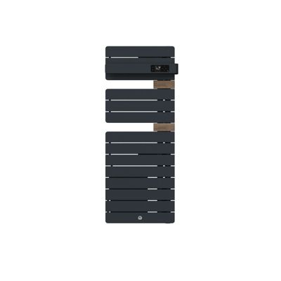 Sèche-serviettes connecté Allure 4 étroit avec soufflerie 1500W Ardoise ...