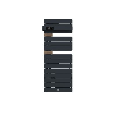 Sèche-serviettes connecté Allure 4 étroit avec soufflerie 1500W Ardoise ...