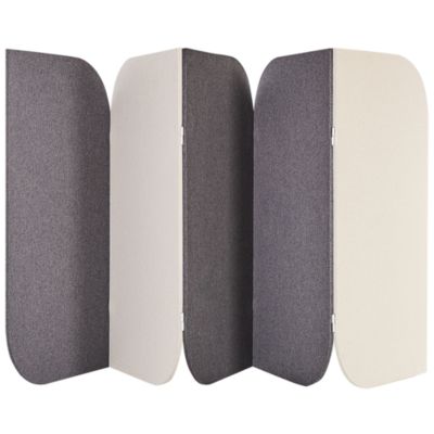 Séparateur de pièce acoustique à 5 panneaux SHADY Gris 400 cm 160 cm