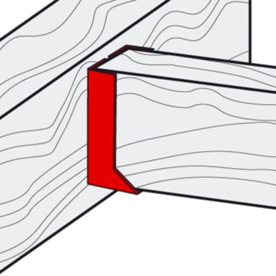 Sabot de poutre ailes intérieures acier L.46 x P. 46 cm Afbat