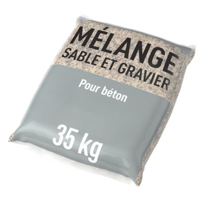Sachet de mélange de sable et gravier pour béton 35kg | Castorama