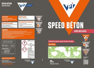 Sachet de Speed béton VPI 25kg sans malaxage