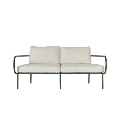 Salon bas de jardin 4 personnes aluminium Aura vert foncé Arcane