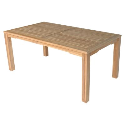 Salon de jardin en teck JAVA avec chaises en aluminium terracotta - 8 ...